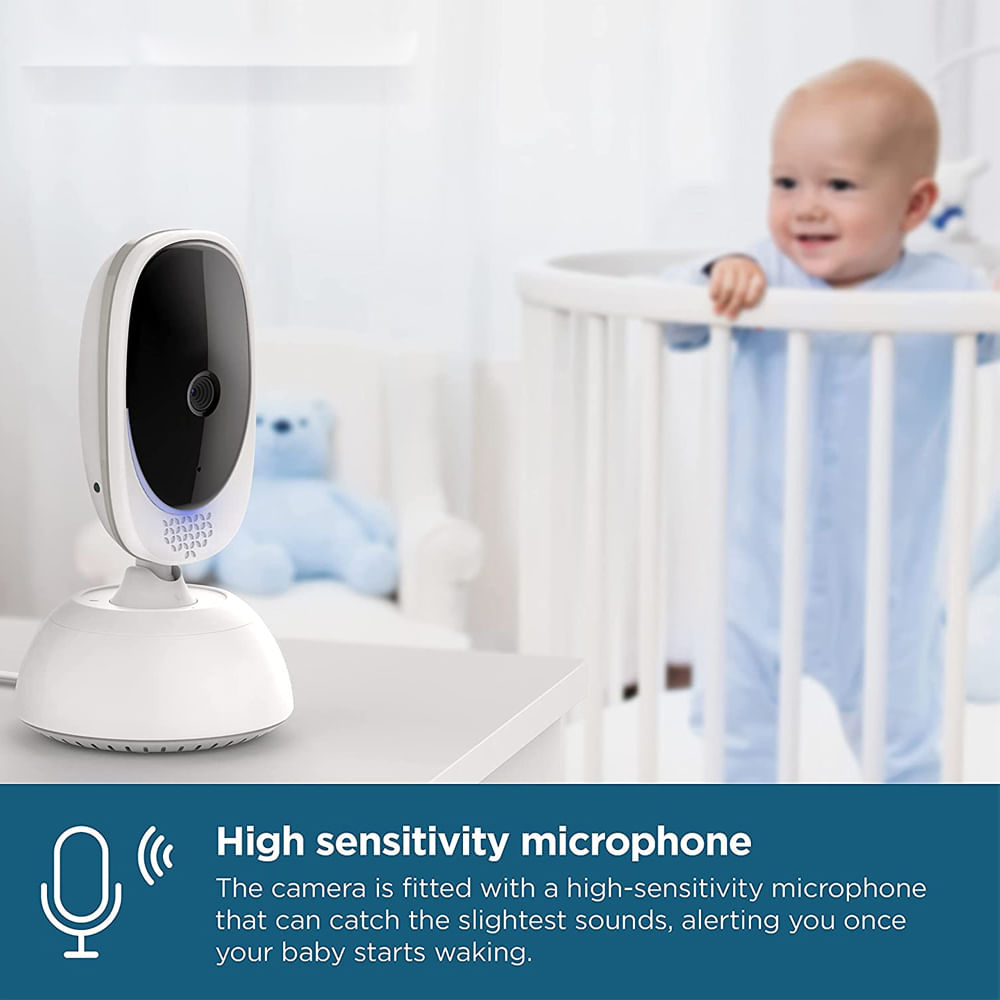 Câmera Bebê Babá Eletrônica Monitor De Vídeo Tela 5 Pol. Zoom Digital ...