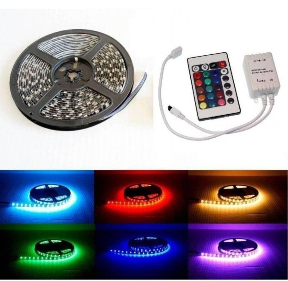Fita De Led Rgb. Modelo 5050. Com Quadro Modos (Flash, Srobo, Fade E ...