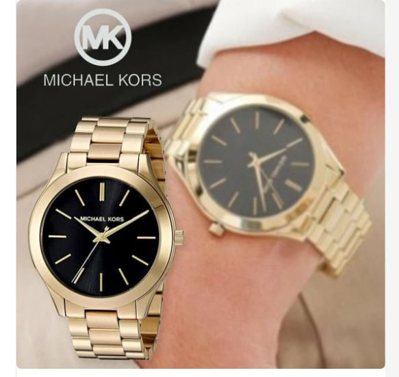 Relógio Feminino Michael Kors Slim Runway Mk3478 Dourado 42mm - Carrefour