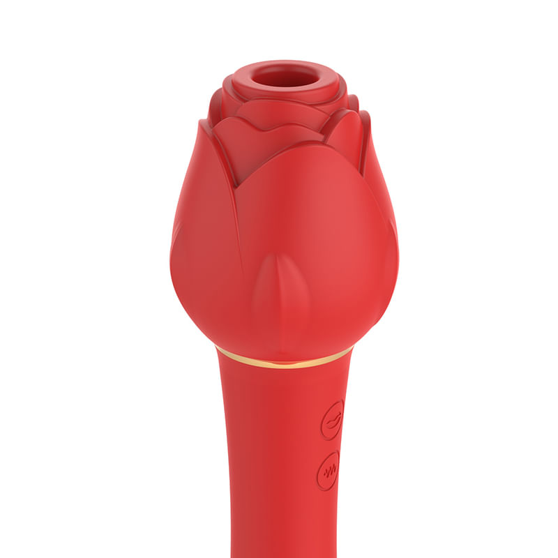 Vibrador De Varinha The Rose Wand 2 Em 1 - Vibração E Sucção Essence ...