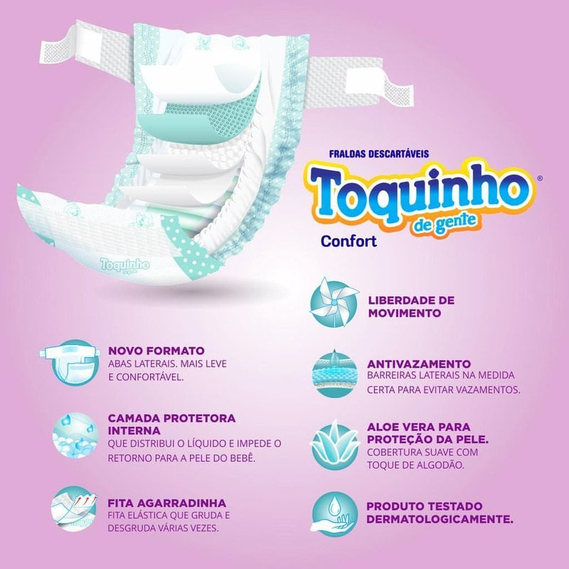 Fralda Toquinho Confort Sec / G - Carrefour