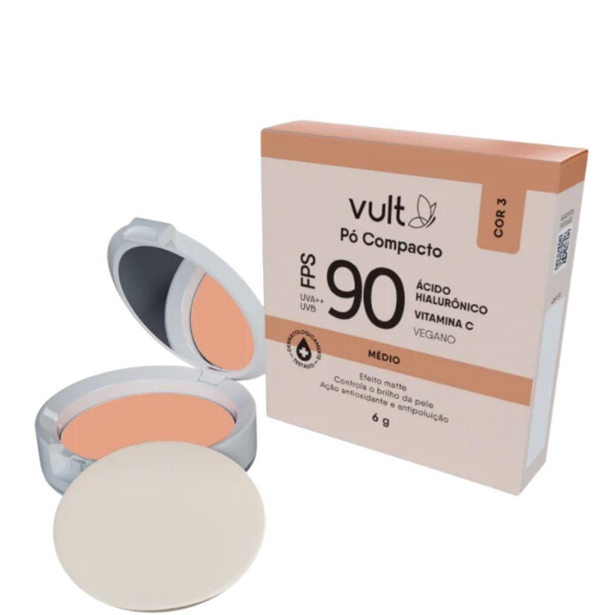 Pó Compacto Vult Fps 90 Médio 6g - Carrefour