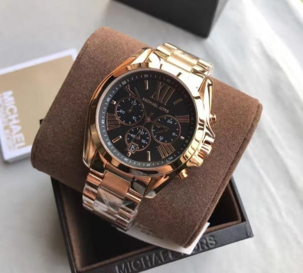 Relógio Michael Kors Mk5854 Bradshaw Ouro Rosa 43 Mm - Carrefour