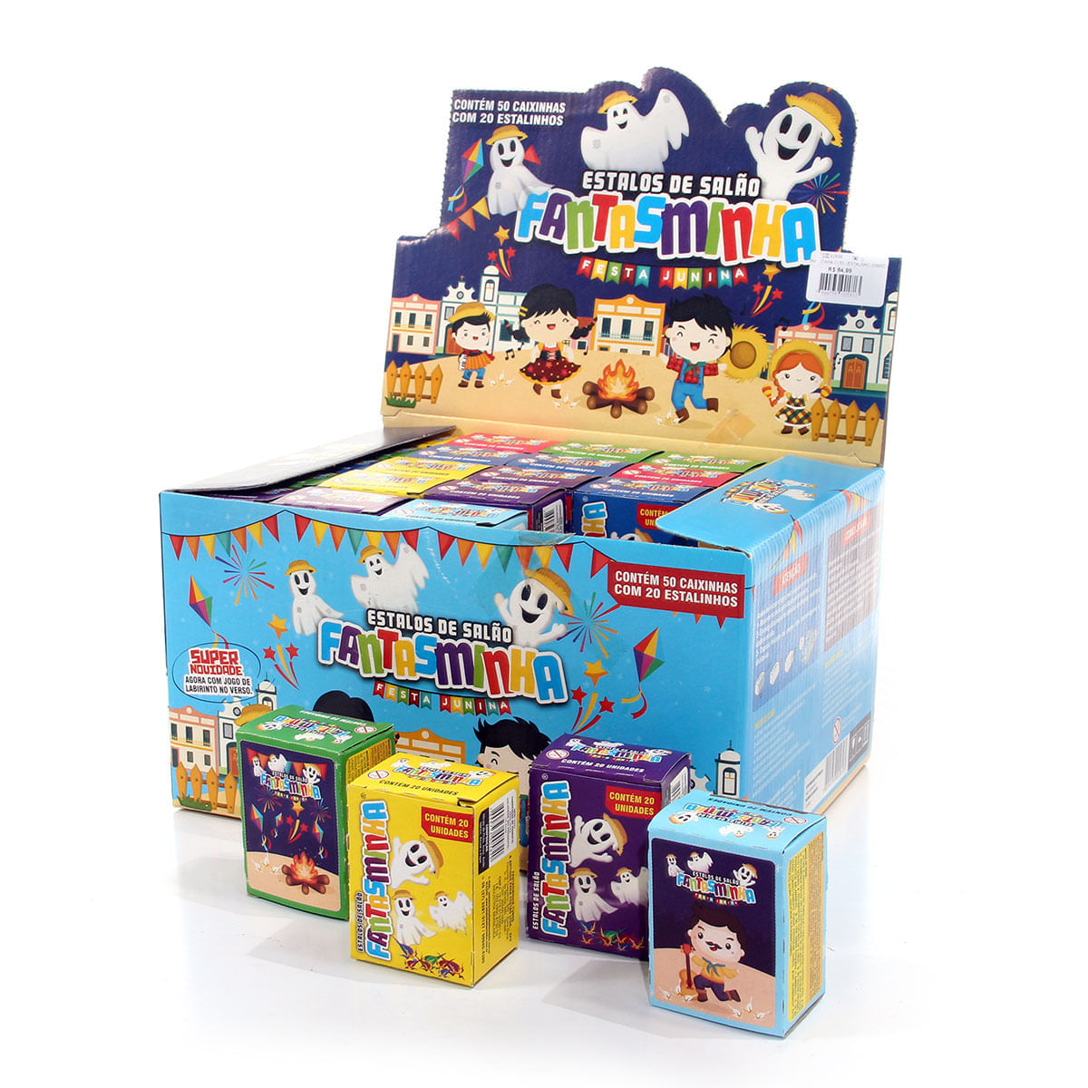 Caixa Estalinho Biribinha Junino Com 50 Caixinhas - Festa Junina ...