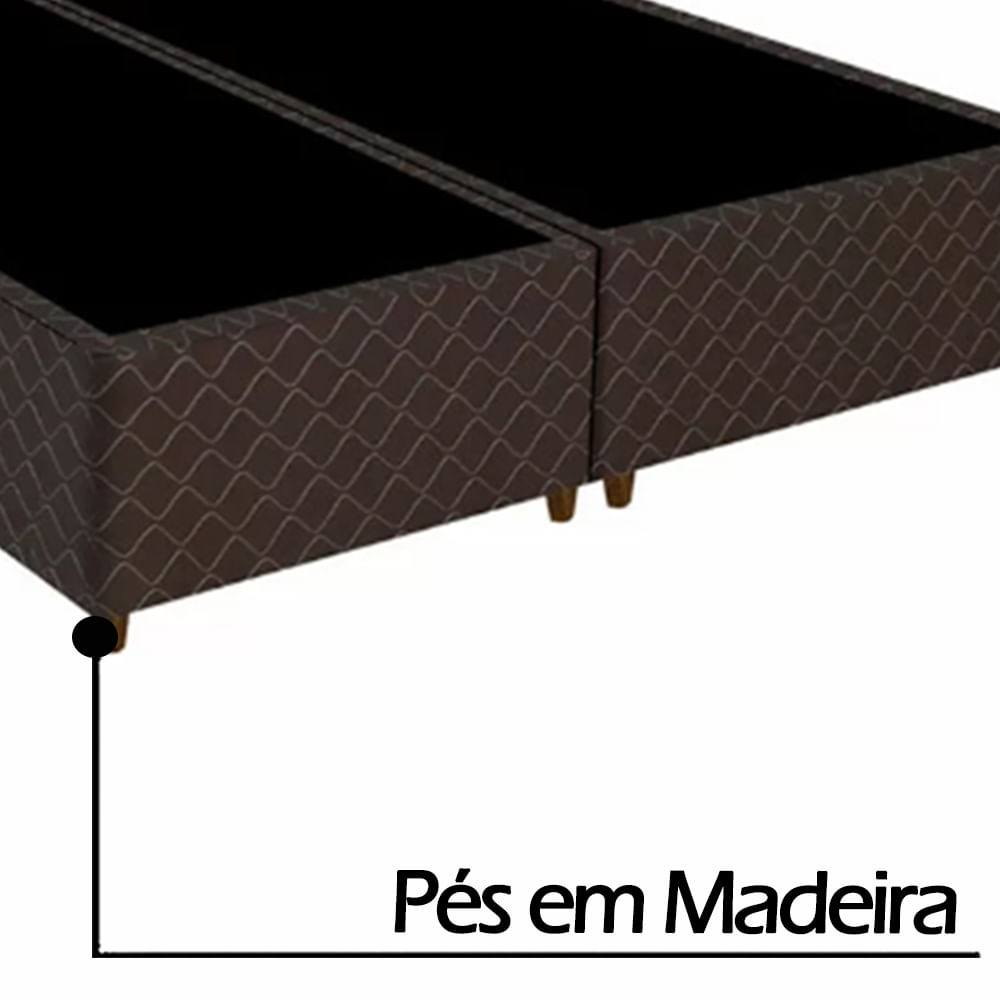 Cama Box Queen Universal Poliéster Marrom Gazin New Flower 158x198x39 ...