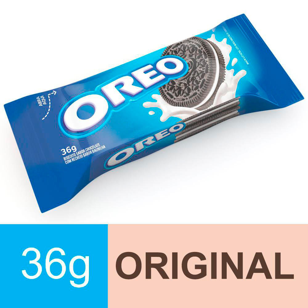 Biscoito Oreo Chocolate Recheado Sabor Baunilha 36g - Carrefour