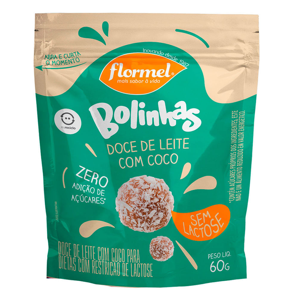 Bolinhas Doce De Leite Com Coco Flormel Sem Lactose 60g - Carrefour