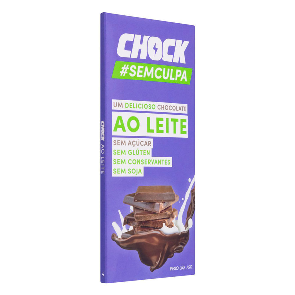 Chocolate Chock Ao Leite Zero Açúcar 75g - Carrefour