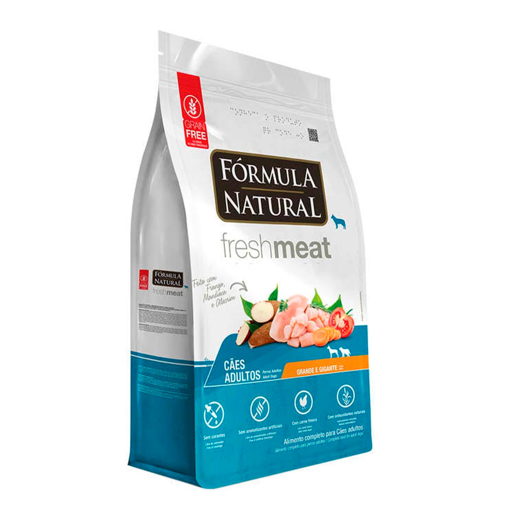 Ração Fórmula Natural Cães Fresh Meat Adulto Raças Grandes E Gigantes ...
