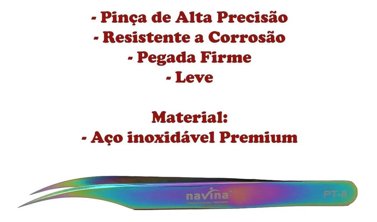 Pinça Navina Pt-8 Alongamento De Cílios Volume Russo Curva - Carrefour