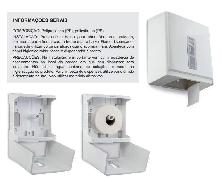 Dispenser De Papel Higiênico Rolão 300/500m Nobre Street - Carrefour