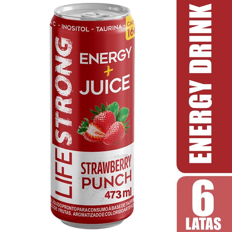 Energético Life Strong Energy Drink 6 Unidades Strawberry - Carrefour