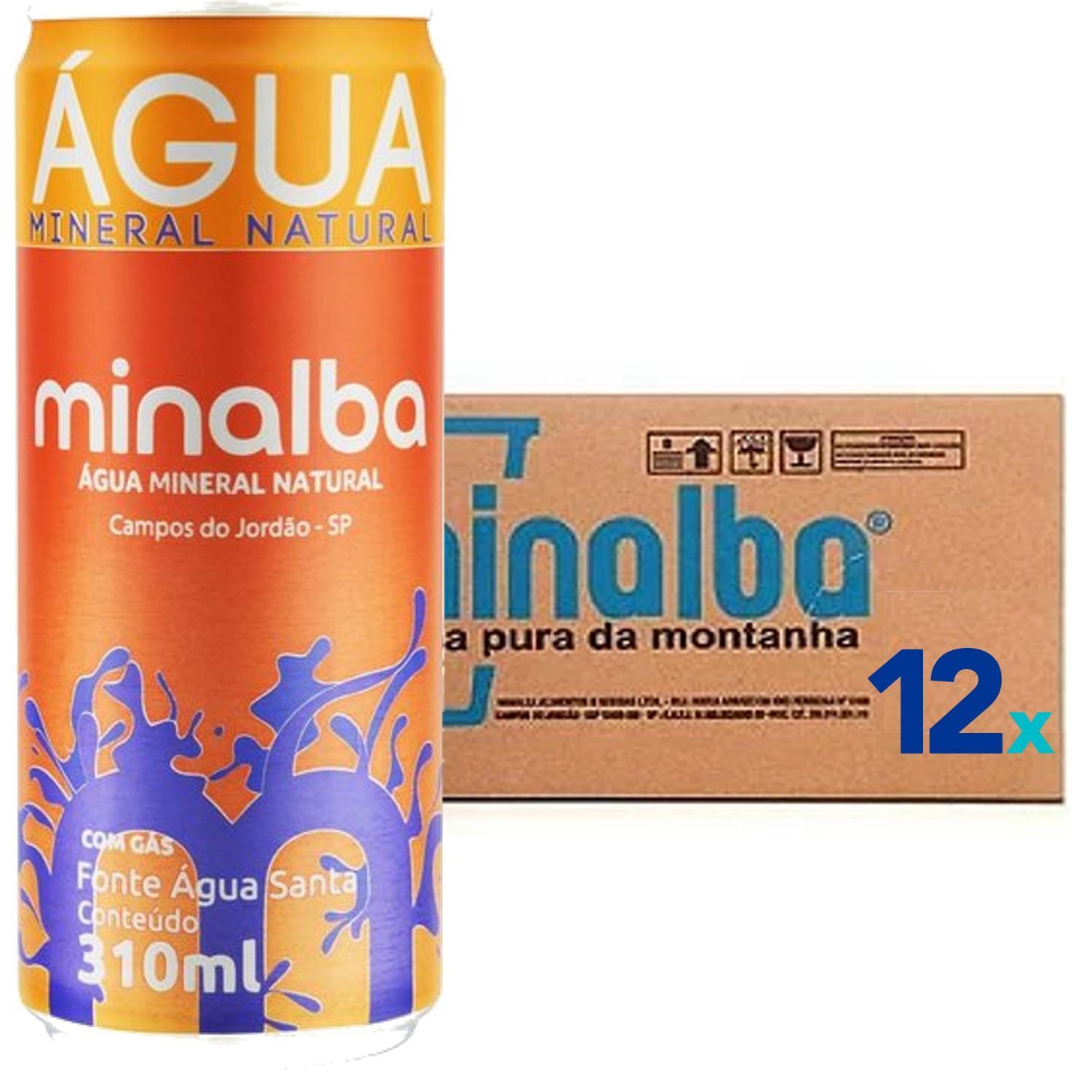 Agua Mineral Com Gás Minalba Lata 310ml 12 Unidades - Carrefour