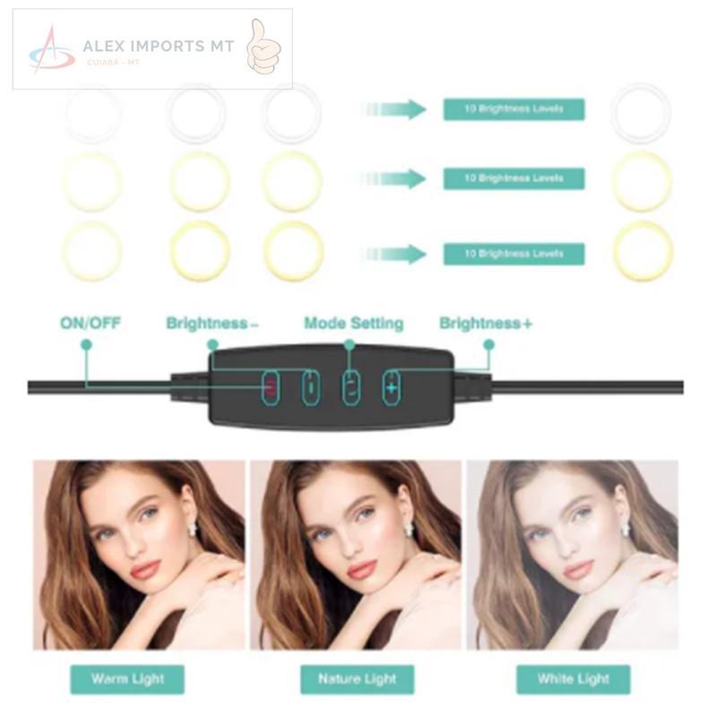 Ring Light Led 10 Polegadas 26cm Com Trípe Para Profissional - Carrefour