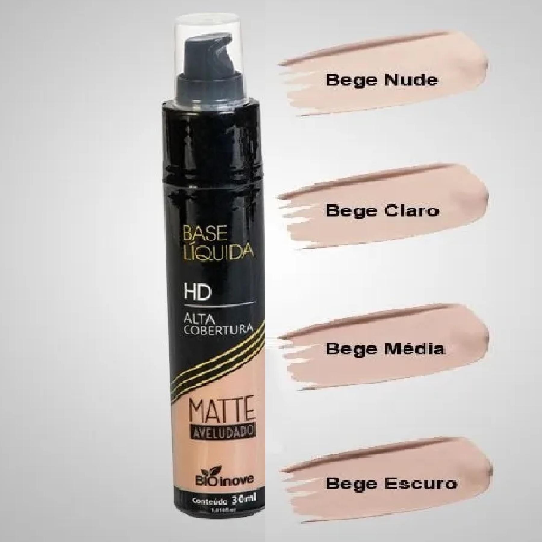 Base Líquida Matte Hd Alta Cobertura Bio Inove - Bege Claro - Carrefour