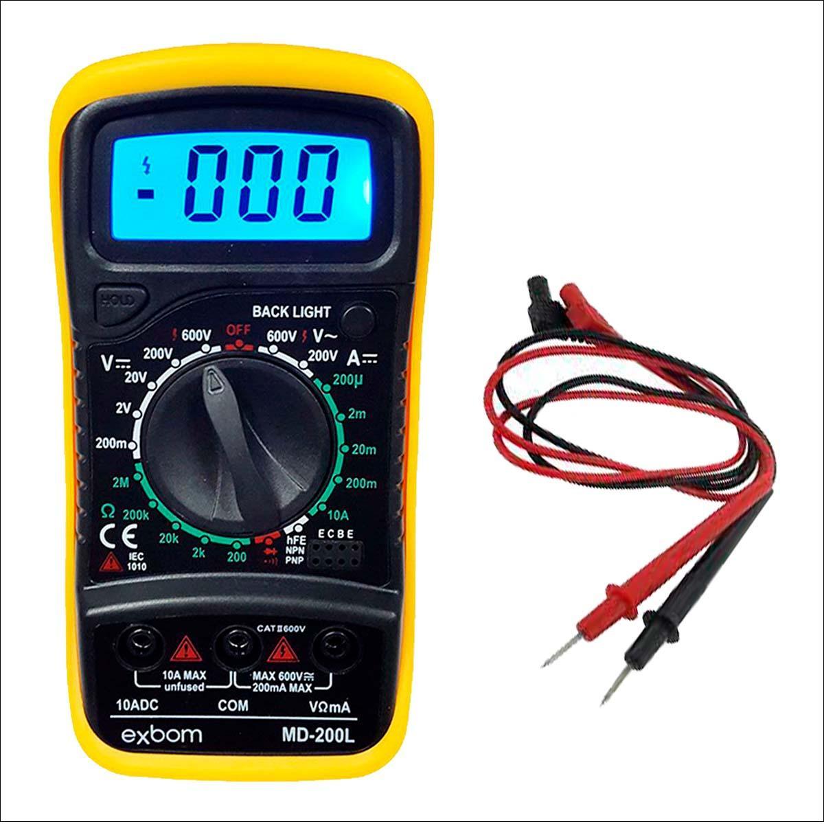 Multímetro Digital Portátil Profissional Lcd + Bateria - Carrefour