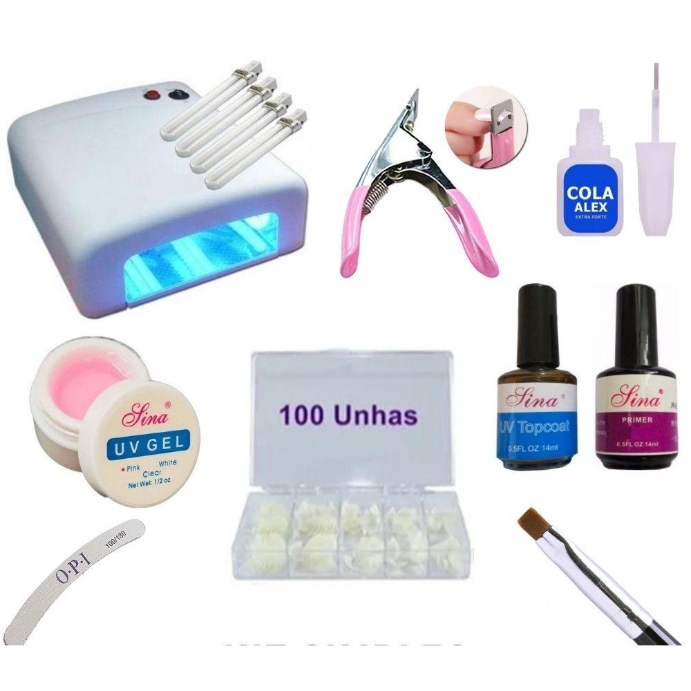Kit de Unha para InicianteKit unha de fibra profissional, produtos de ...