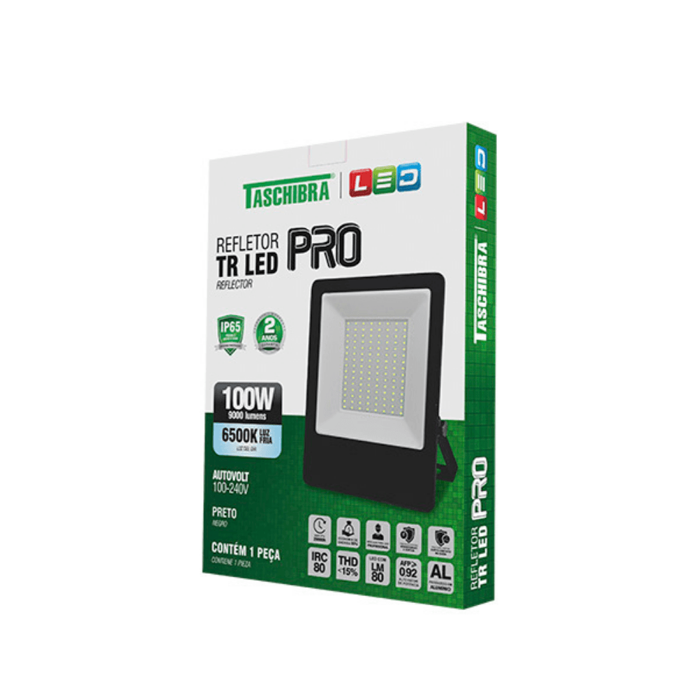 Refletor Taschibra Tr Led Profissional 100w 6500k Preto Bivolt - Carrefour