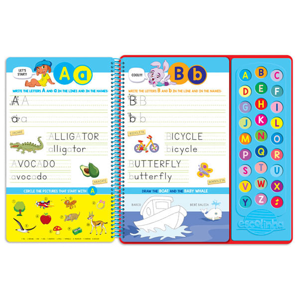 Livro Escolinha Escute e Aprenda! Escreva e Apague ABC Inglês ... Livro Escolinha Escute e Aprenda! Escreva e Apague ABC Inglês ...