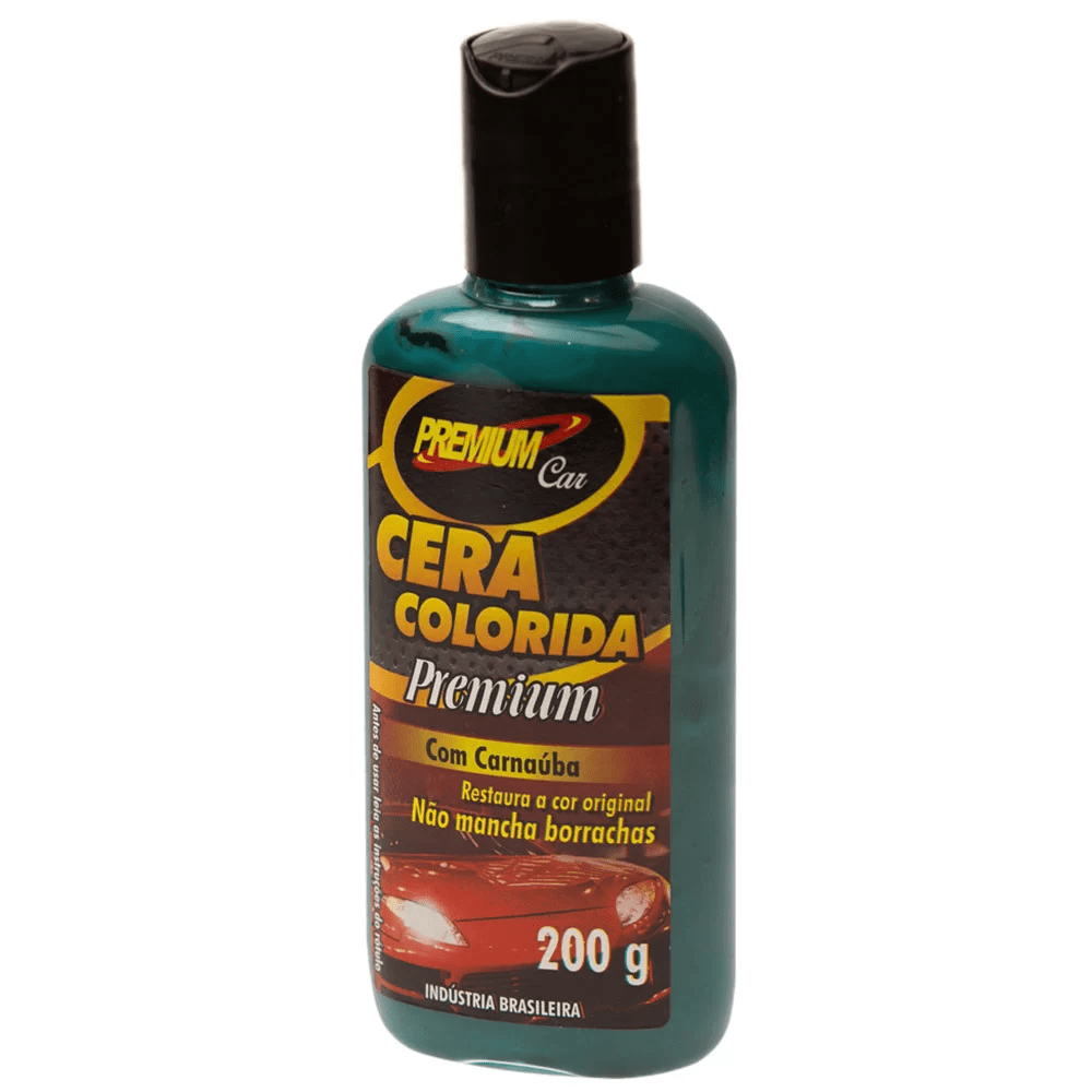 Cera Colorida Verde Com Carnaúba Premium Car Color 200g - Carrefour