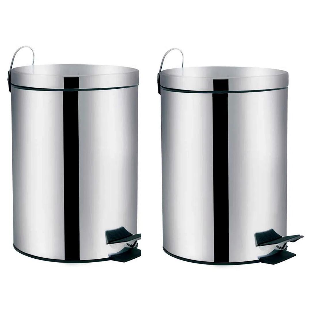 Kit 2 Lixeiras Cesto De Lixo Inox Banheiro Cozinha 5 Litros - Carrefour