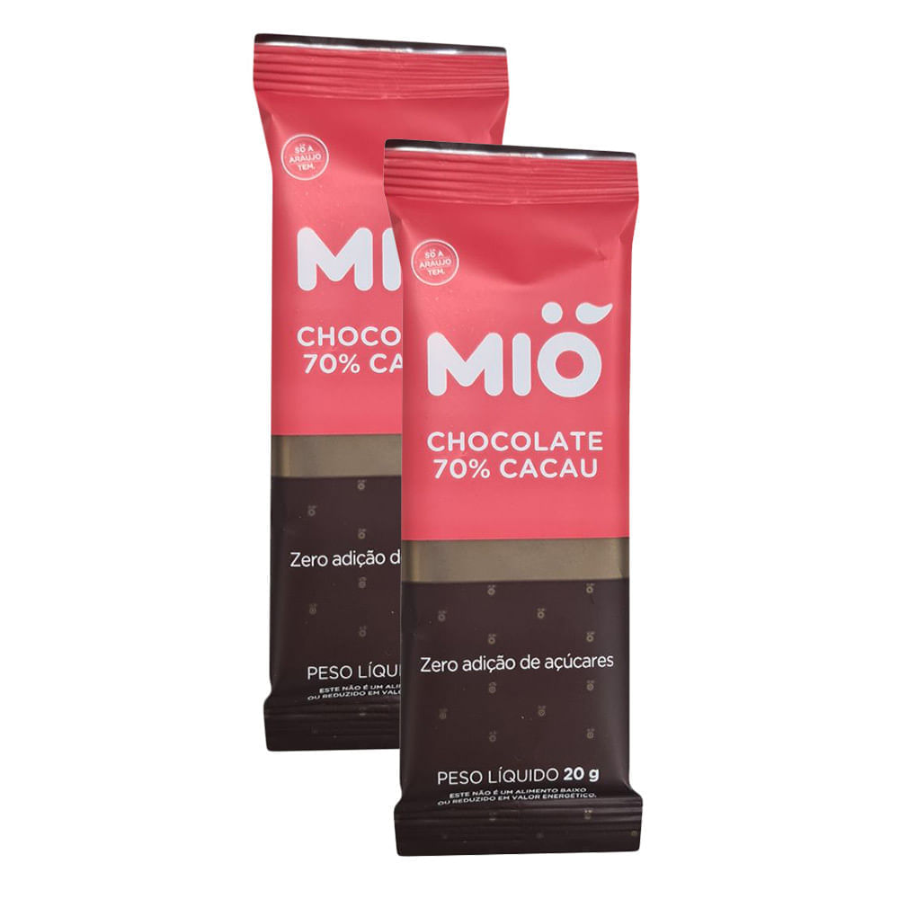 Kit 2 Chocolate Mió 70% Cacau Zero 20g - Carrefour