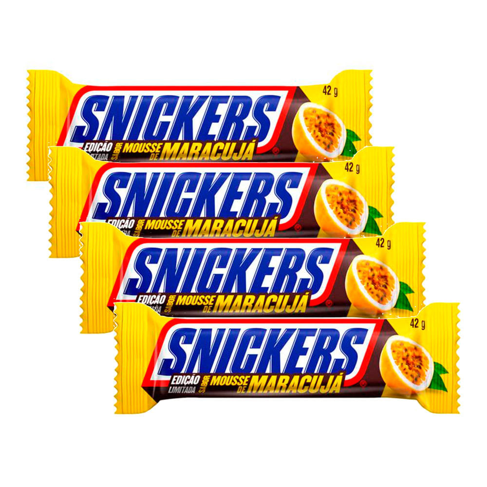 Kit 4 Chocolate Snickers Mousse De Maracujá 42g - Carrefour