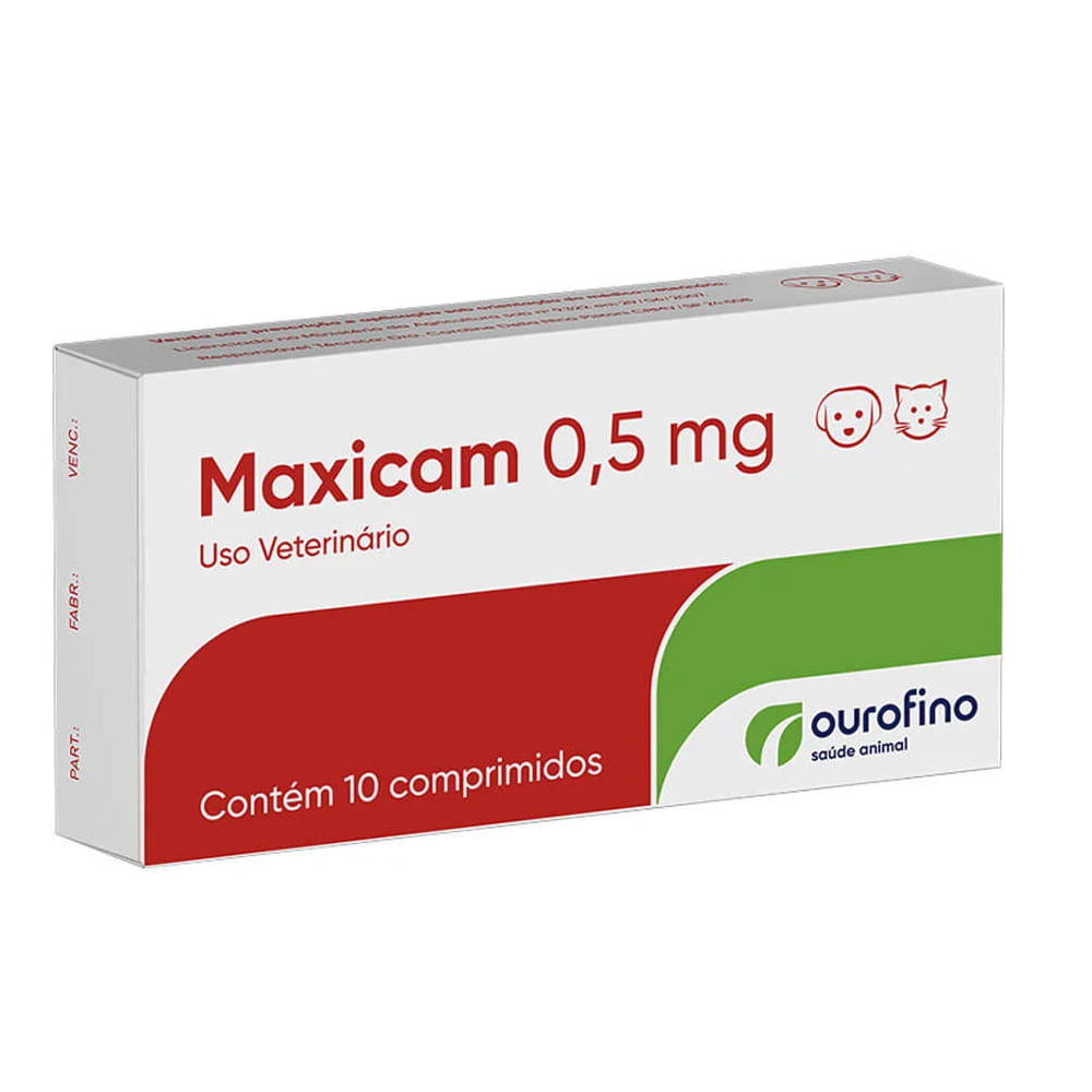 Maxicam Antiinflamatorio 0,5mg Ourofino 10 Comprimidos - Carrefour