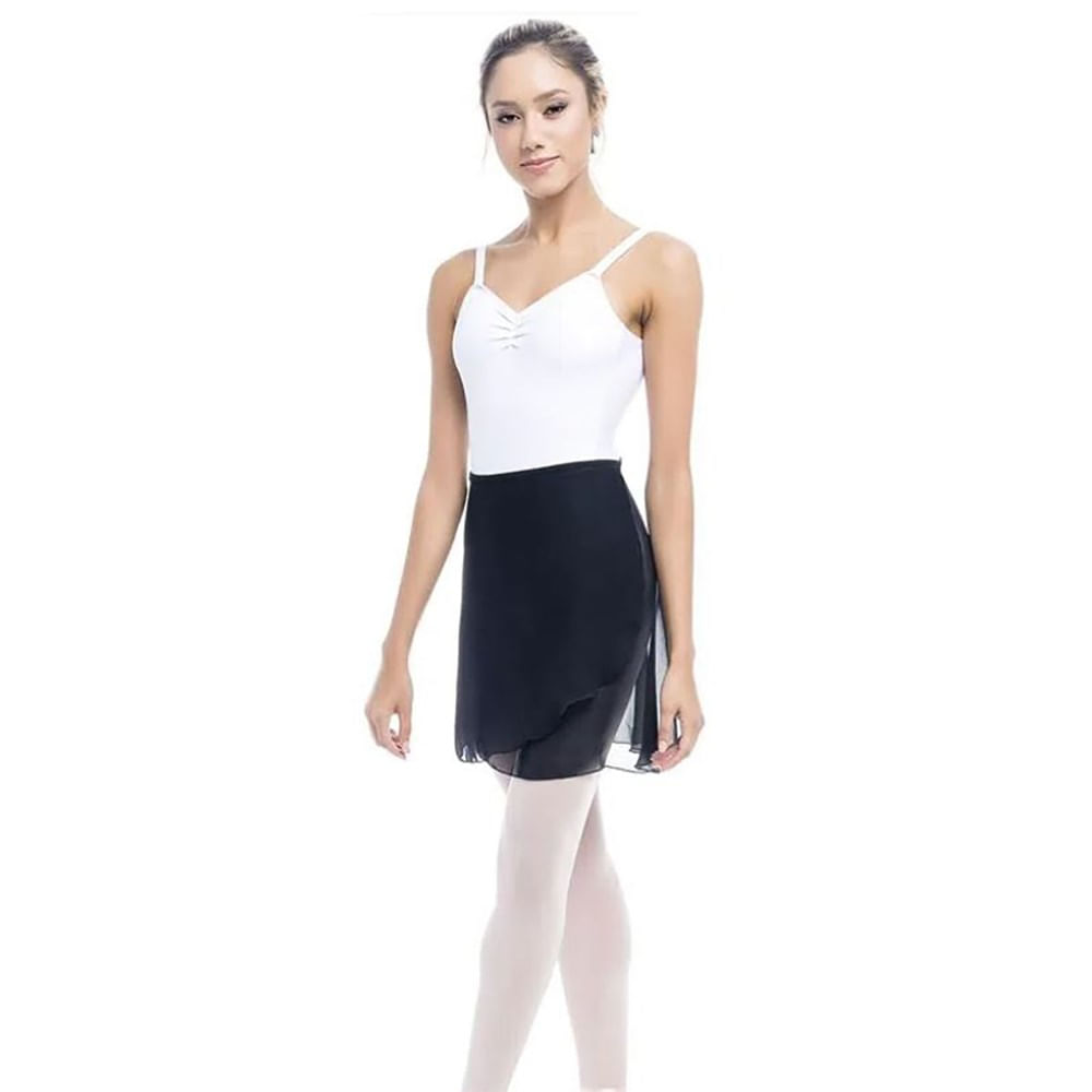 Saia Ballet Só Dança Transpassada Crepe Adulto - Carrefour