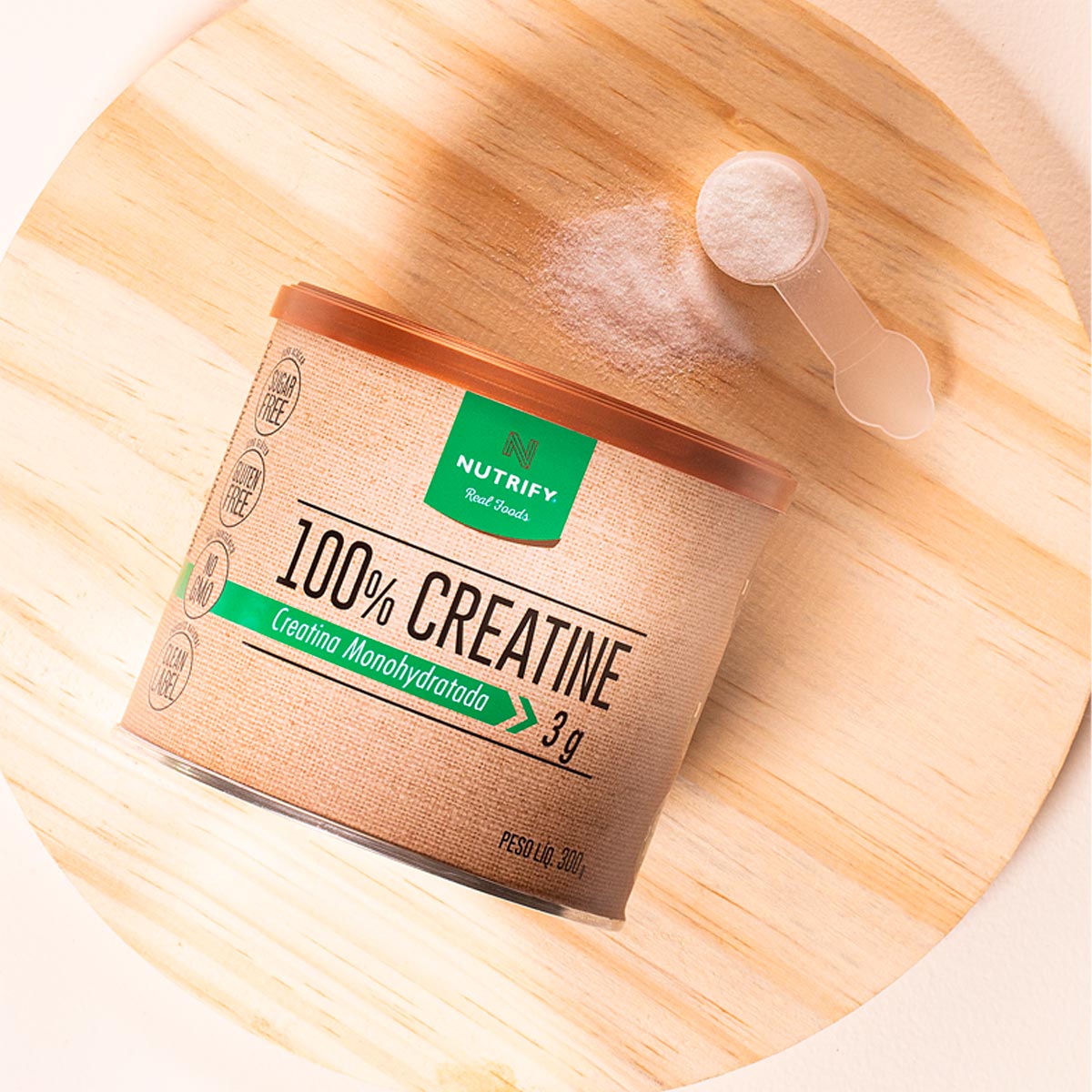 100% Creatine Nutrify Creatina Monohidratada 300g - Carrefour