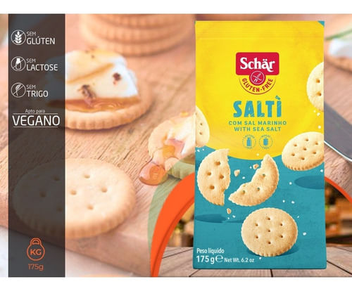 Biscoito Salgado Saltí 175g - Schar - Carrefour
