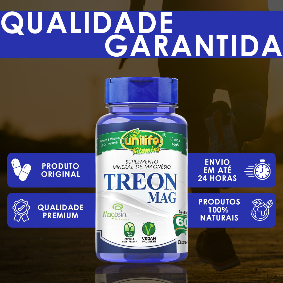 Suplemento Mineral De Magnésio Treon Mag 710mg 60 Cápsulas - Unilife ...