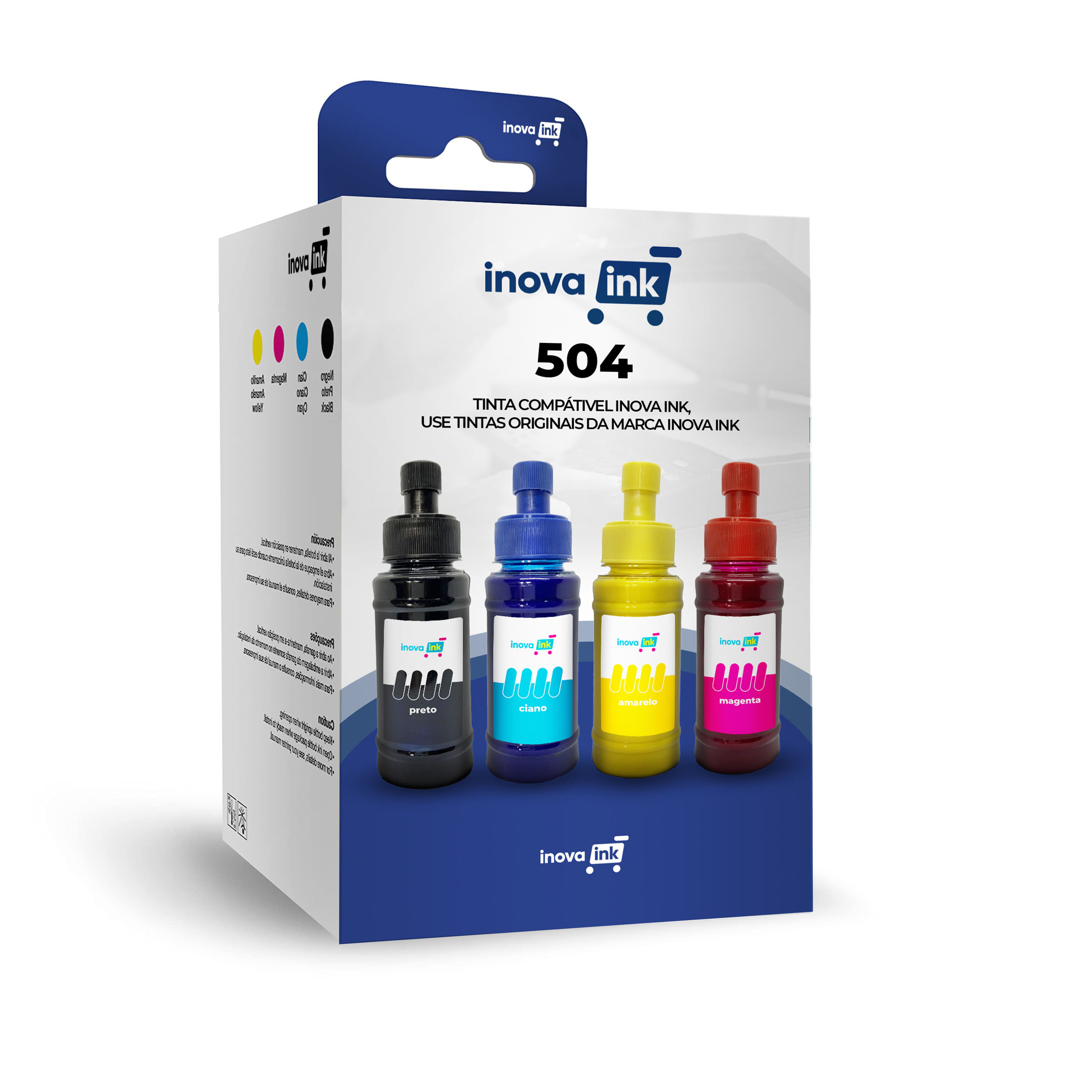 Kit Tinta 504 - L4260 / L4150 / L4160 Inova Ink - Carrefour