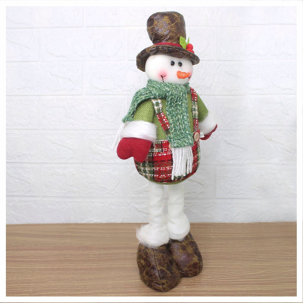 Boneco Natal Boneco De Neve Tecido Xadrez Perna Ajustável 45cm - Carrefour
