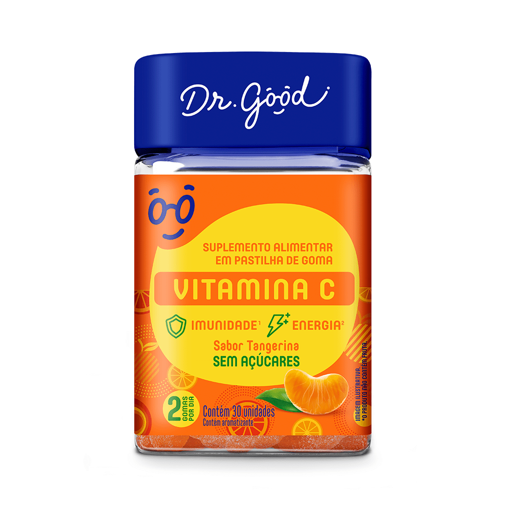 Suplemento Alimentar Dr. Good Vitamina C Adulto Diet Sabor Tangerina ...