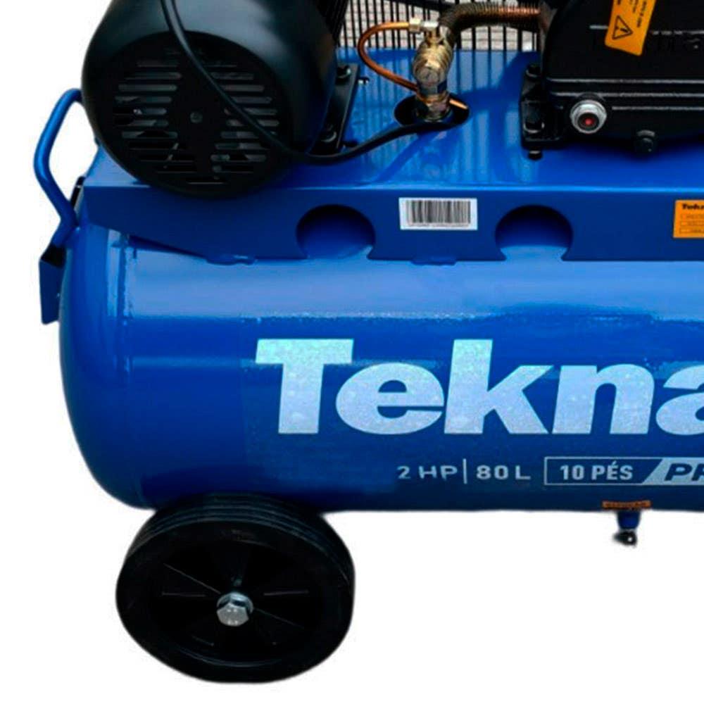 Compressor De Ar 10 Pés 2hp 80l Cp10080 Com Rodas Tekna -220v - Carrefour