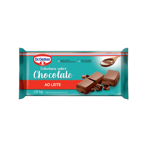 Kit C/ 03un Cobertura Barra Chocolate Ao Leite 1,01kg (2856) - Dr ...