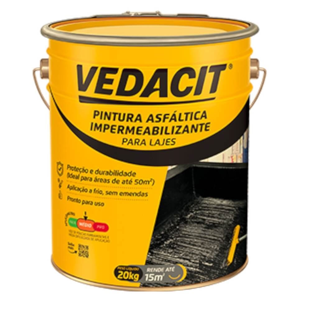Impermebilizante Vedacit Pintura Asfáltica 20 Kilos - 112345 - Vedacit ...