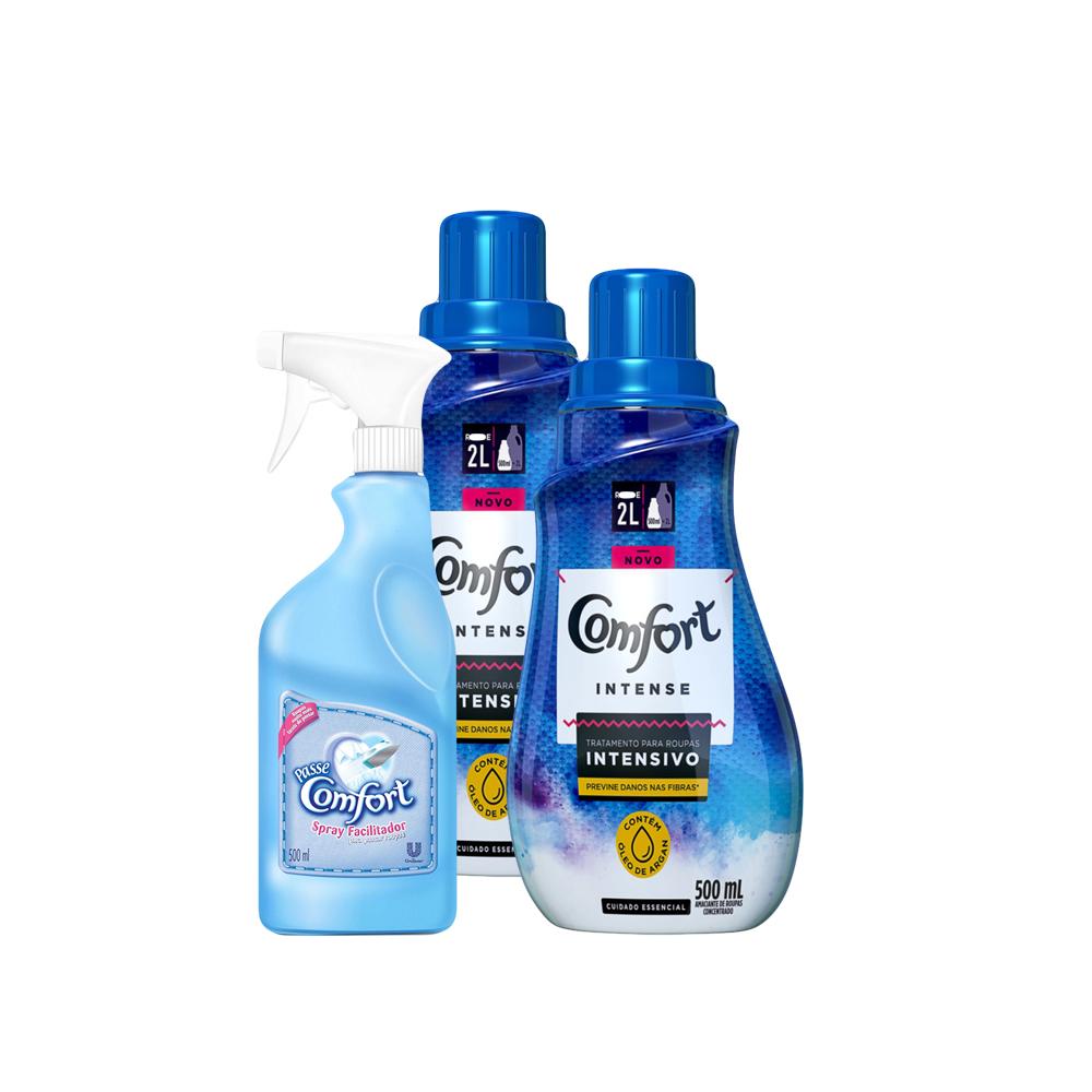 Kit 2 Amaciantes Comfort Concentrado Original 500ml + Facilitador de ... Kit 2 Amaciantes Comfort Concentrado Original 500ml + Facilitador de ...