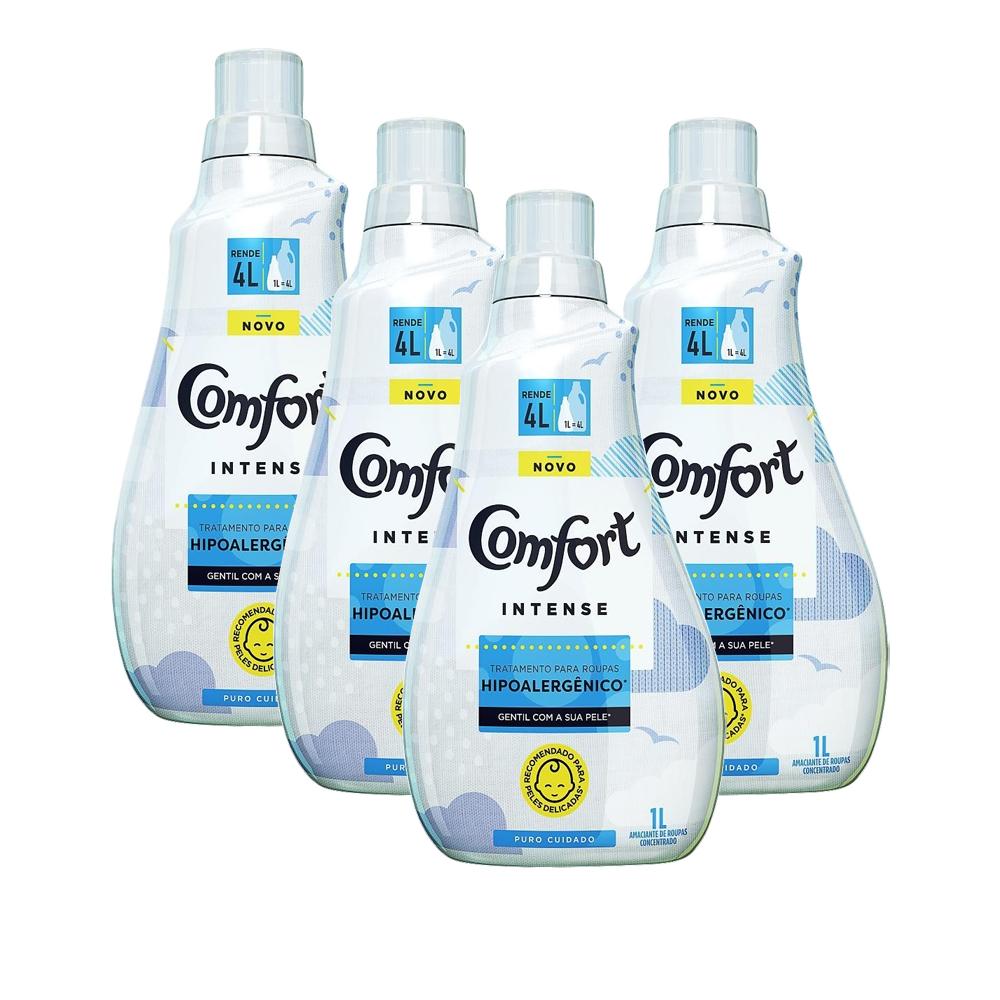 Kit 4 Amaciantes Comfort Concentrado Puro Cuidado 1l Experimente ... Kit 4 Amaciantes Comfort Concentrado Puro Cuidado 1l Experimente ...
