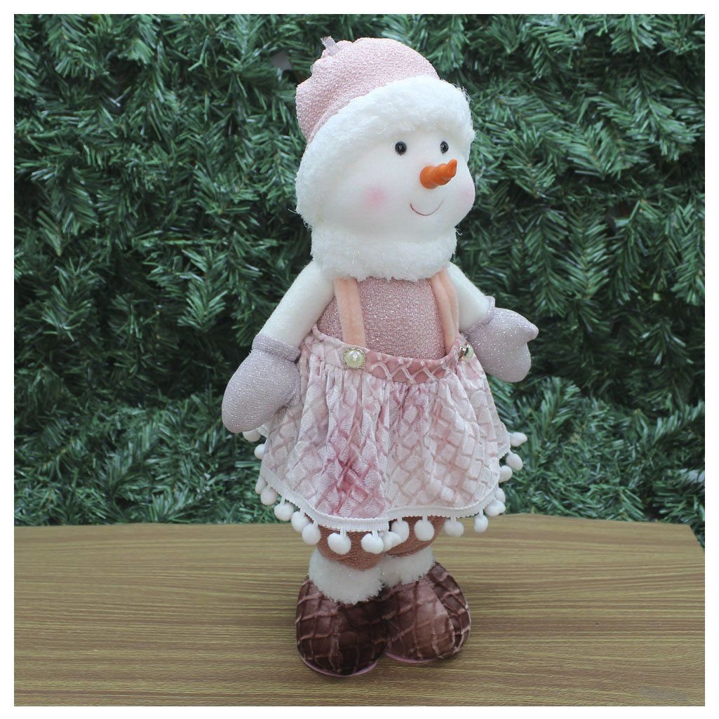 Decoração Natal Boneco De Neve Rosa Natalina 45cm - Carrefour