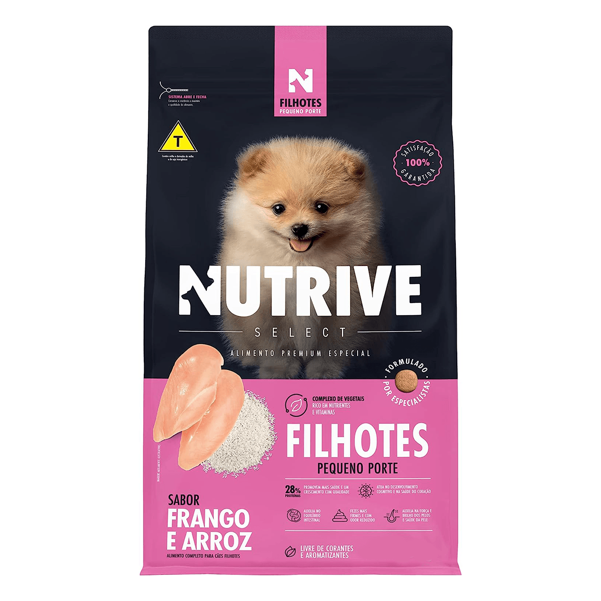Ração Cães Nutrive Select Filhote Pequeno Porte Frango E Arroz 1kg ...