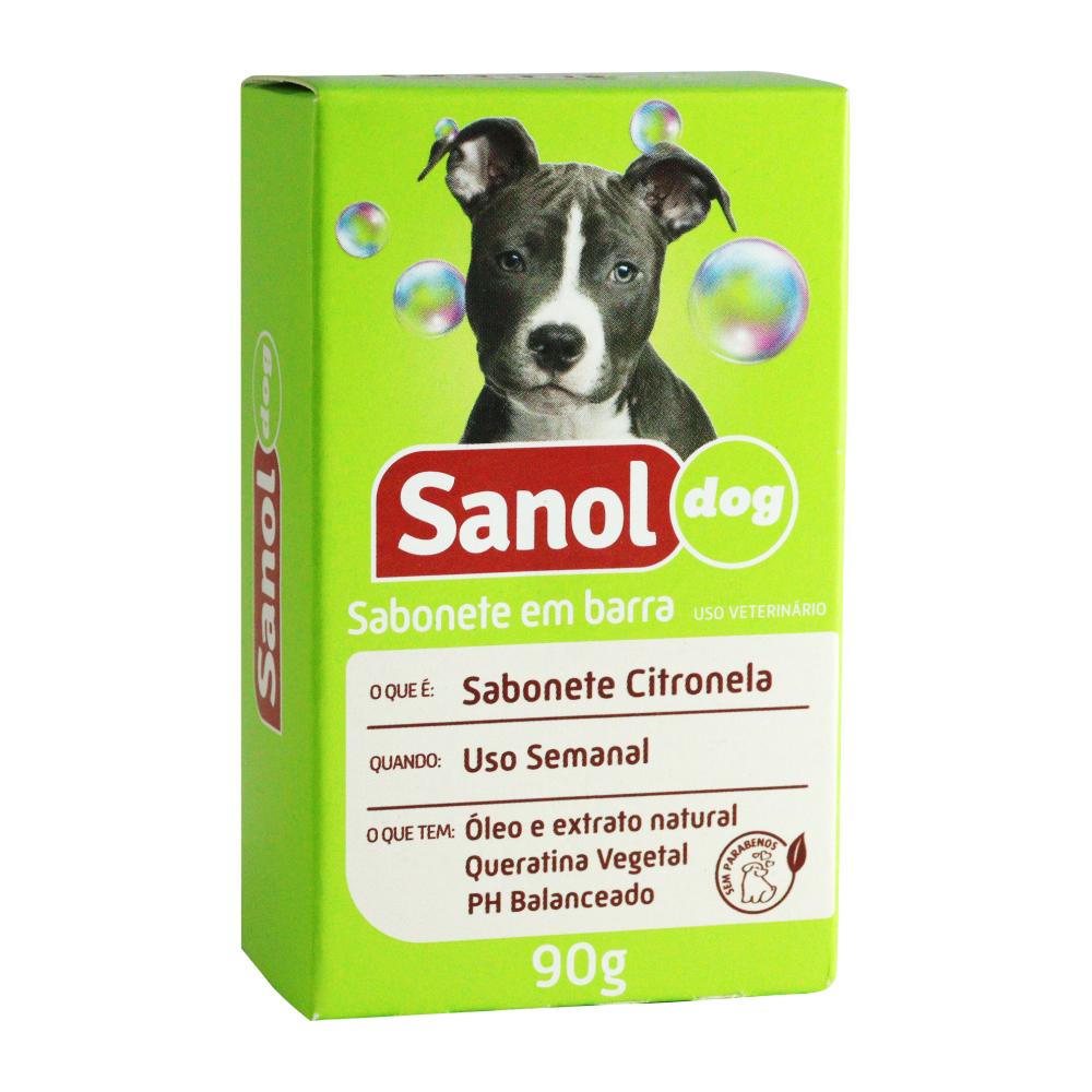 Sabonete Sanol Dog Citronela Para Cães E Gatos - 90 G - Carrefour