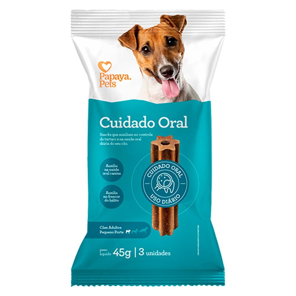 Petisco Papaya Pets Cuidado Oral Para Cães Adultos Porte Pequeno Sabor ...