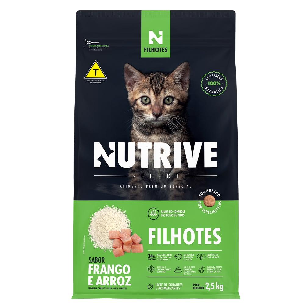 Ração Seca Nutrive Select Frango E Arroz Gatos Filhotes - 2,5 Kg ...