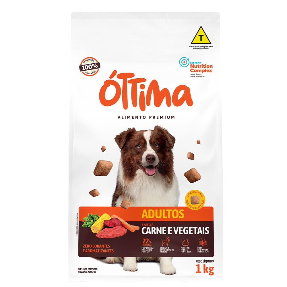 Ração Seca Óttima Carne E Vegetais Para Cães Adultos - 1 Kg - Carrefour