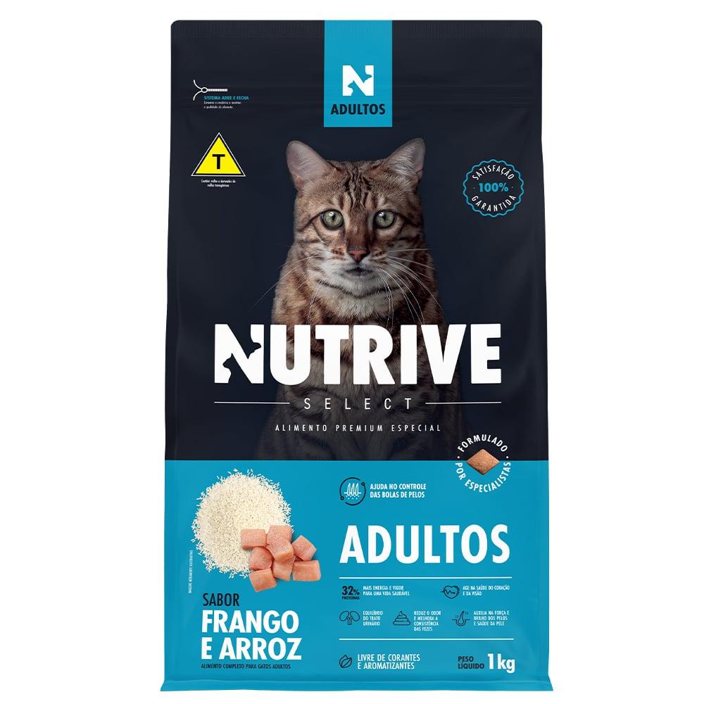 Ração Seca Nutrive Select Frango E Arroz Gatos Adultos - 1 Kg - Carrefour