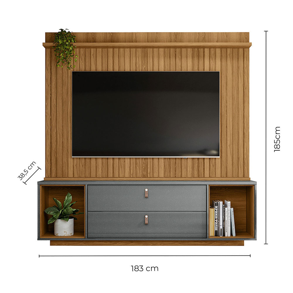 Estante Home Dakar Para Tvs Até 75 Polegadas Em Mdp Lukaliam - Carrefour