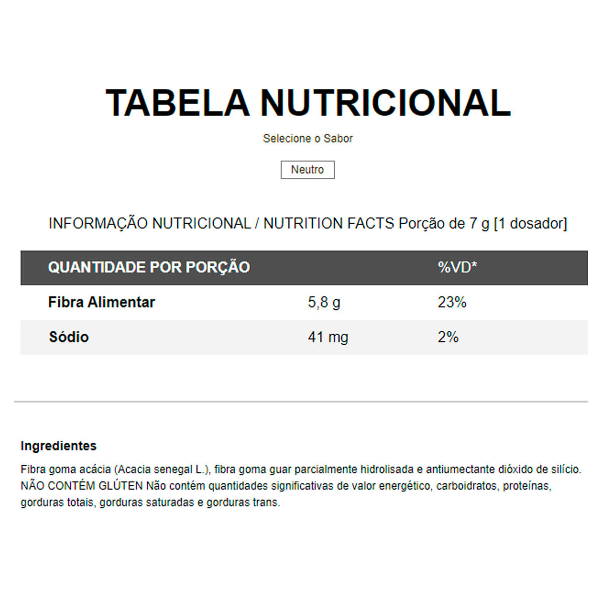 Prebiotic Nutrify Fibras Prebióticas Neutro 210g - Carrefour
