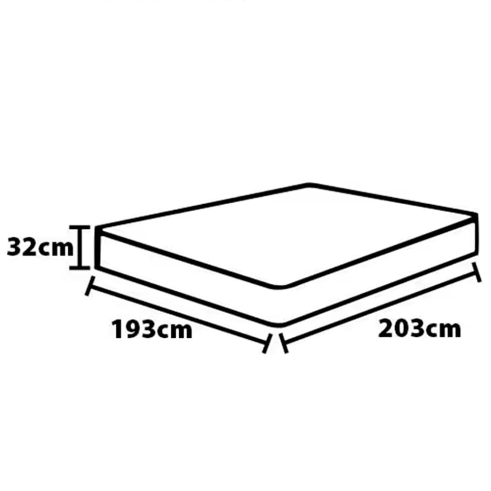Colchão King Size Castor Silver Star Pocket Double Face 34x193x203 Cm ...